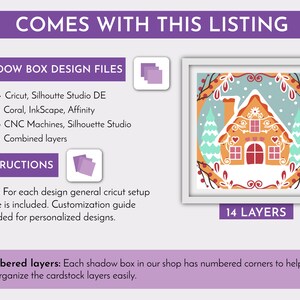 3D Gingerbread House Shadow Box Svg, Christmas Cookie Svg, Winter Home ...