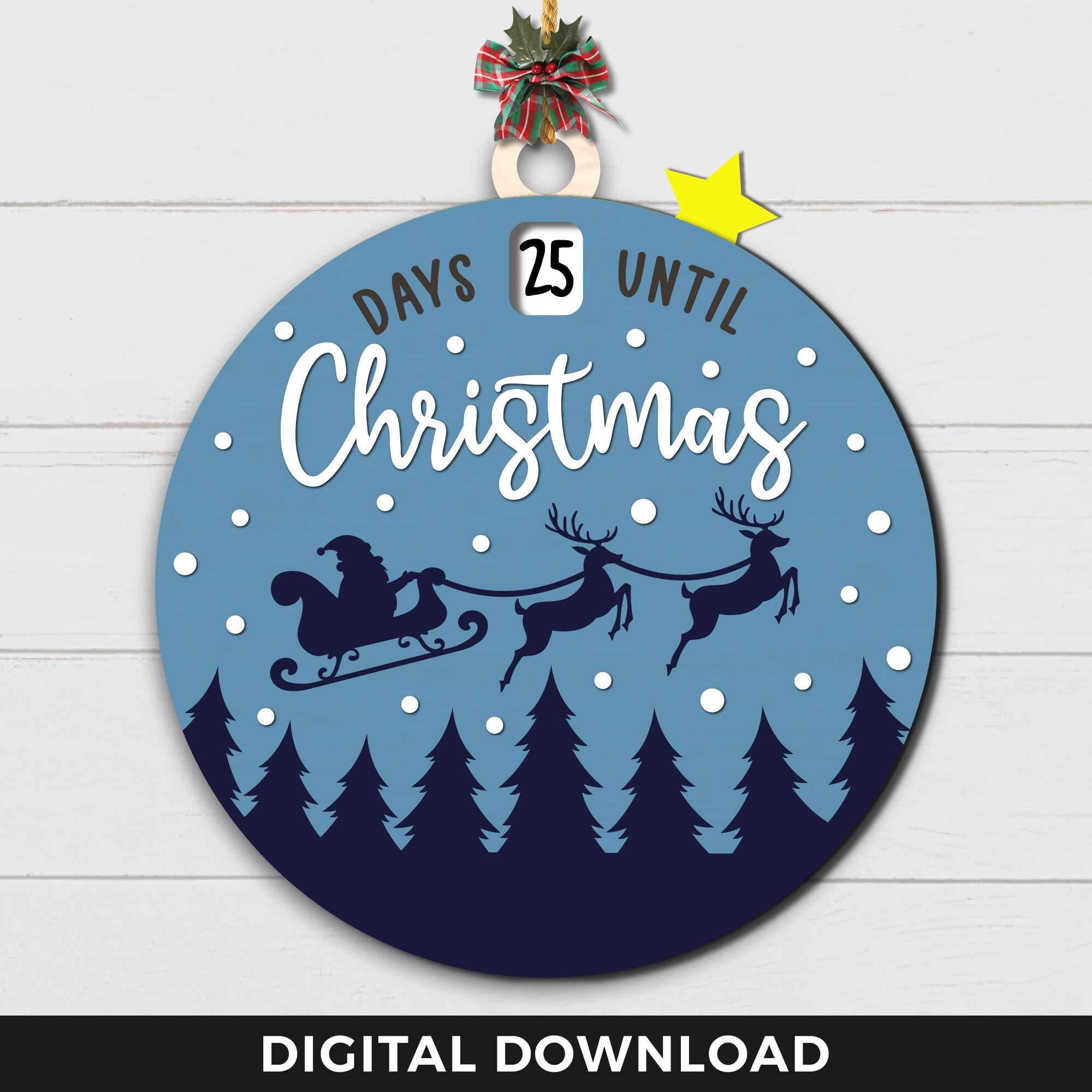 Christmas Countdown Bundle SVG, Christmas Ornaments, Days Until ...