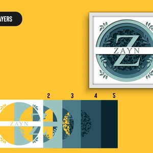 3d Split Monogram A-Z Shadow Box Svg, Alphabet Family Name SVG, Family ...