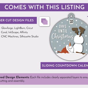Snowman Christmas Countdown SVG, Ornament Svg, Days Until Christmas Svg ...