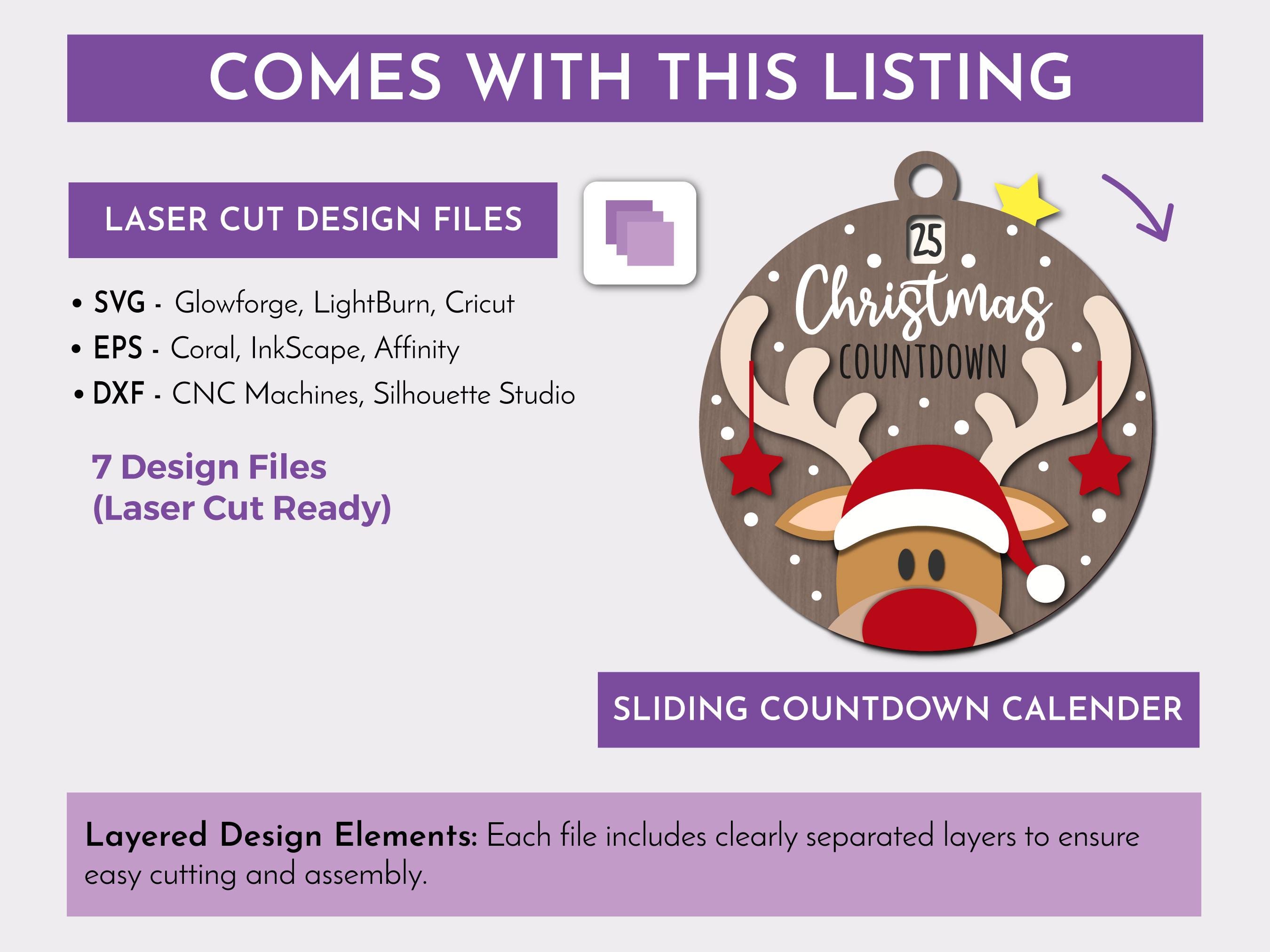 Christmas Countdown Bundle SVG, Christmas Ornaments, Days Until ...