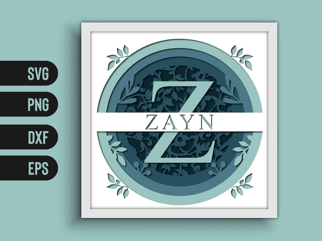 3d Split Monogram A-Z Shadow Box Svg, Alphabet Family Name SVG, Family ...