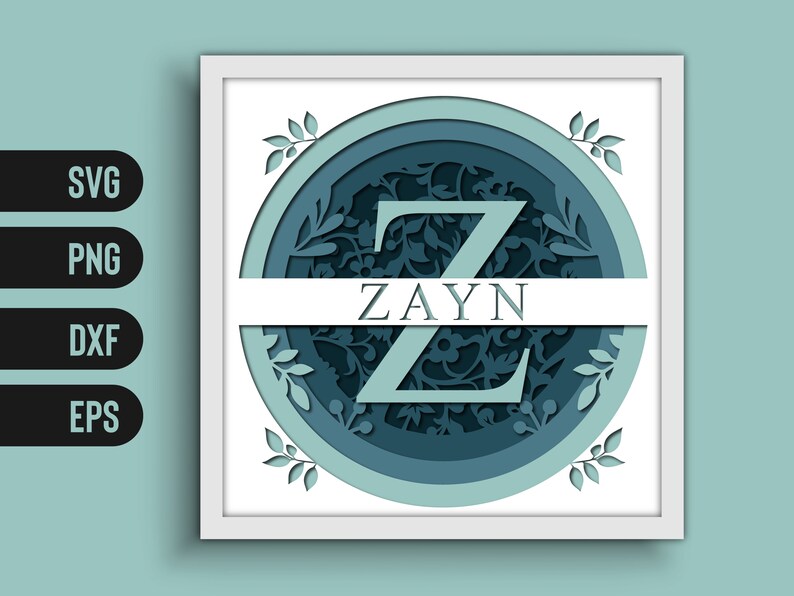 3d Split Monogram A-Z Shadow Box Svg, Alphabet Family Name SVG, Family ...