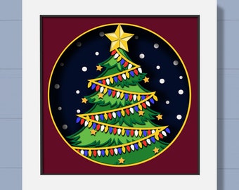 3D Snowman Shadow Box Svg, Christmas Shadow Box, Winter Shadow Box ...