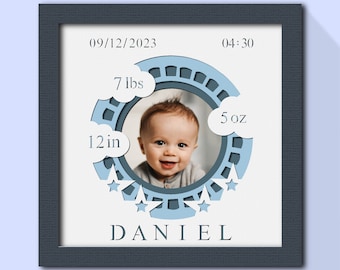 Baby Birth Stats Flower Shadow Box - Etsy