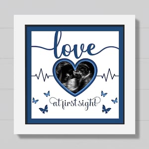 3D Baby Ultrasound Shadow Box Svg, Pregnany Shadow Box, Baby Birth ...