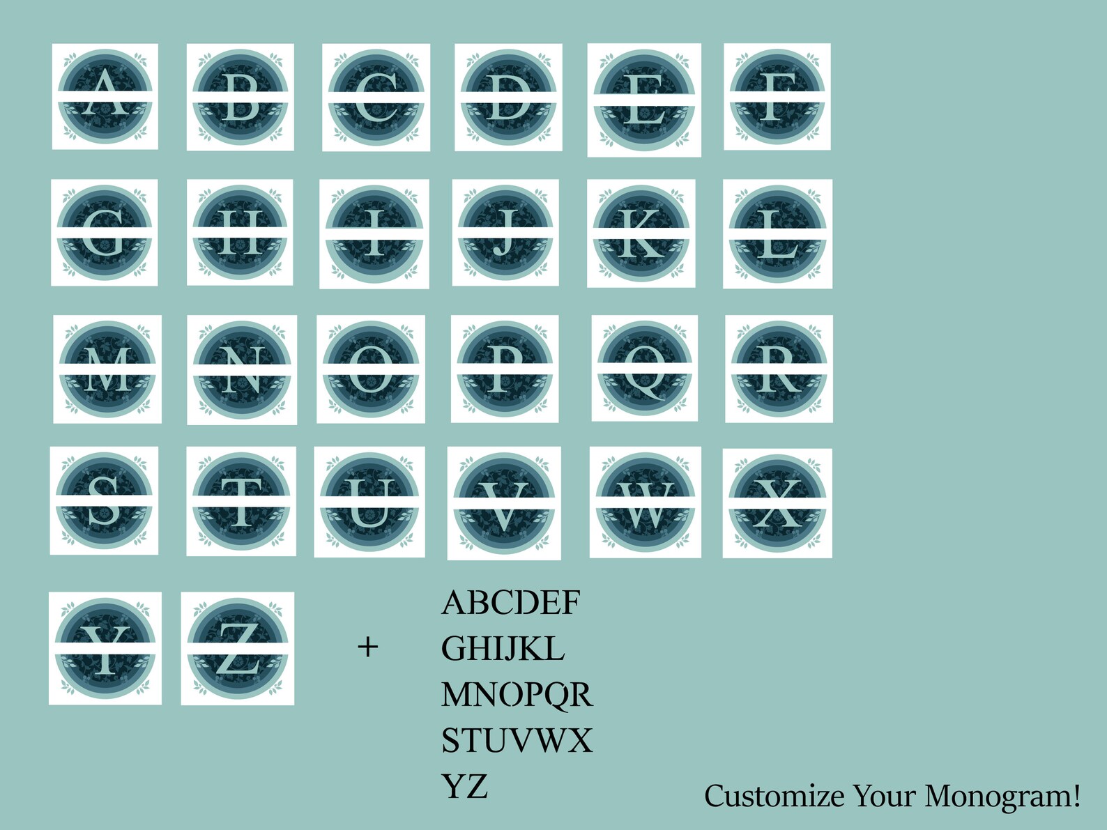 3d Split Monogram A-Z Shadow Box Svg, Alphabet Family Name SVG, Family ...