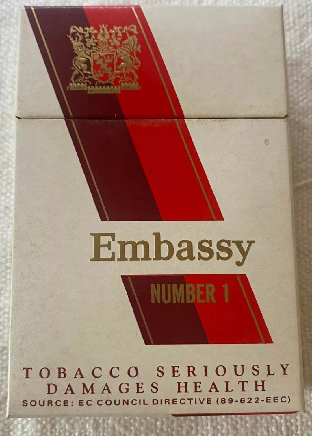 Vintage Embassy Number 1 Cigarette Cigarettes Cigarette Paper Box Empty ...