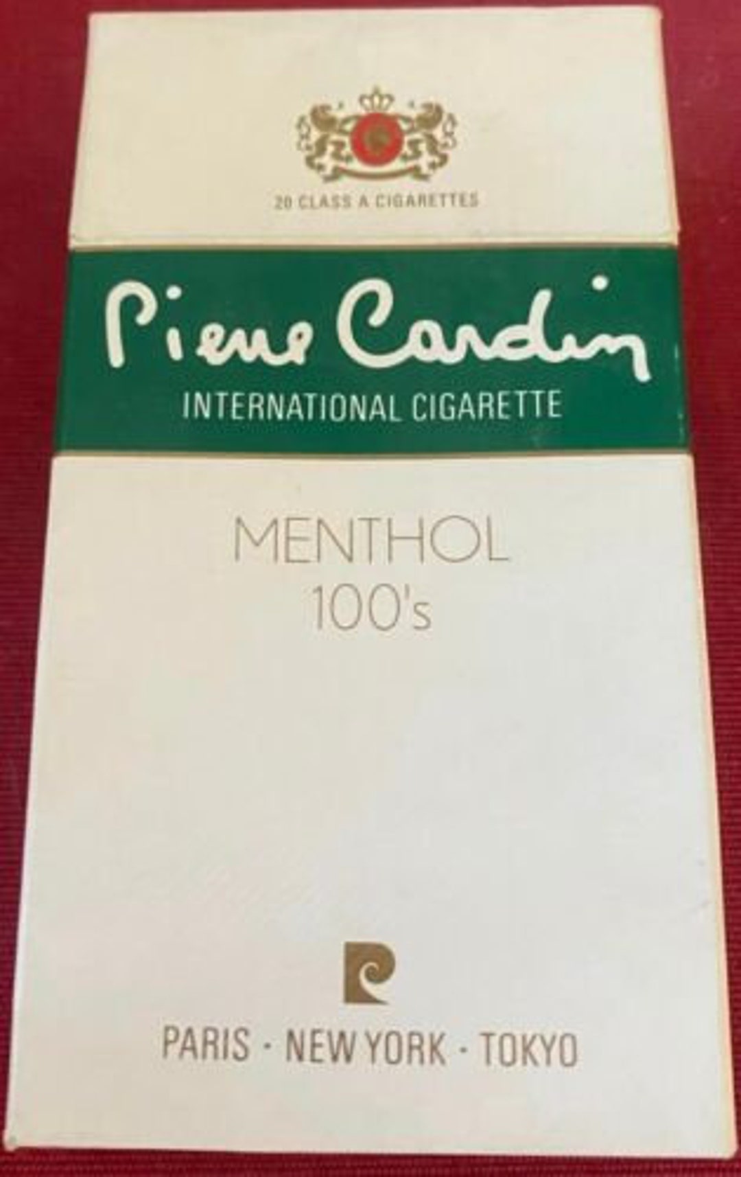 Vintage Pierre Cardin Menthol Cigarette Cigarettes Cigarette Paper Box ...