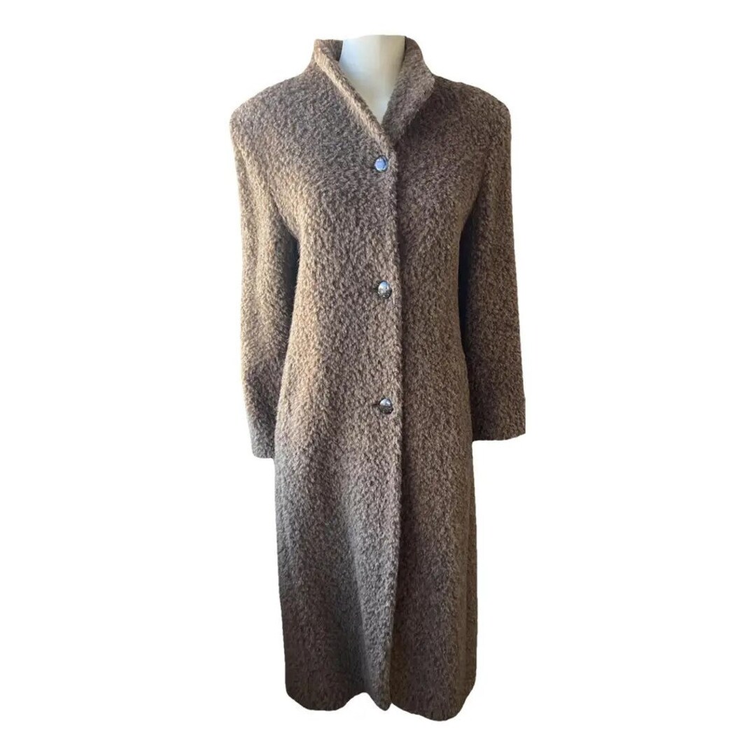 Large Vintage Coat, Alpaca and Virgin Wool, IT 42, Linea Itália, Finest ...