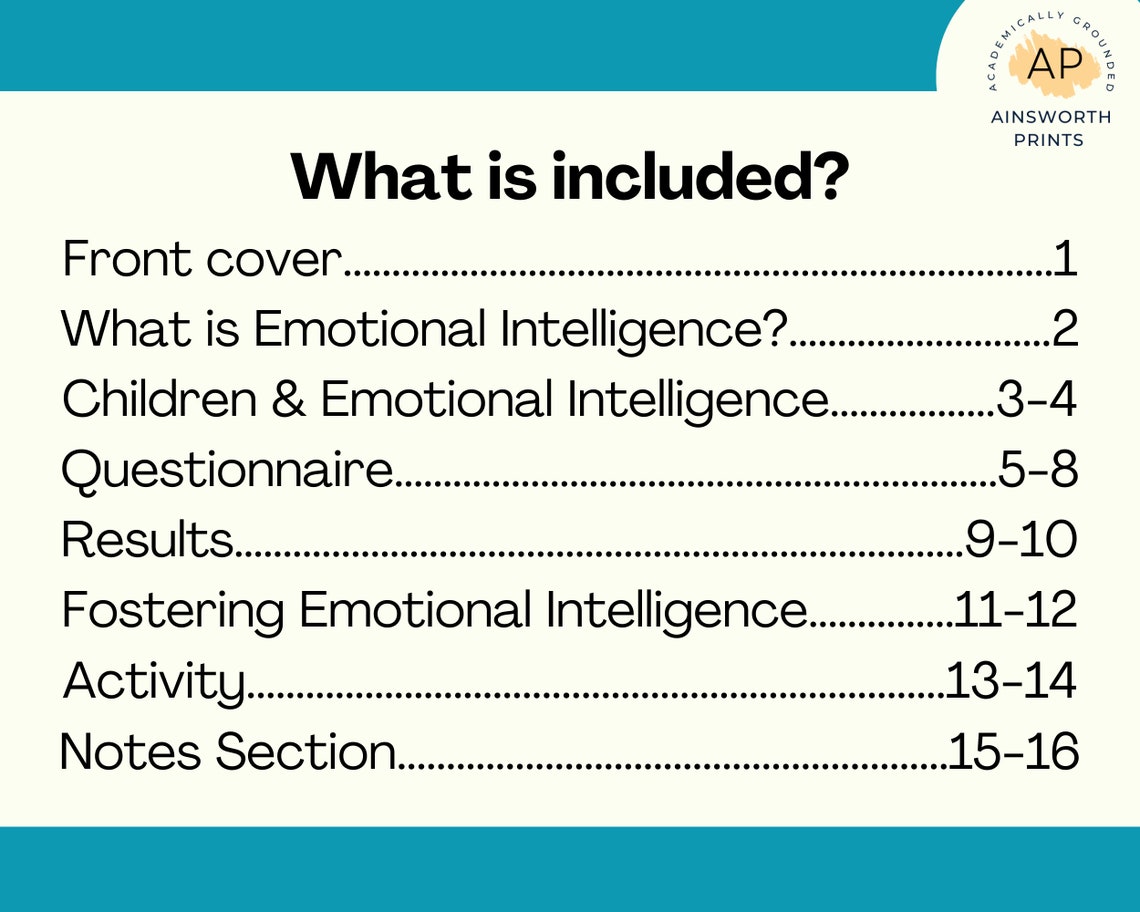 Emotional Intelligence, Children's Mental Health, Questionnaire ...