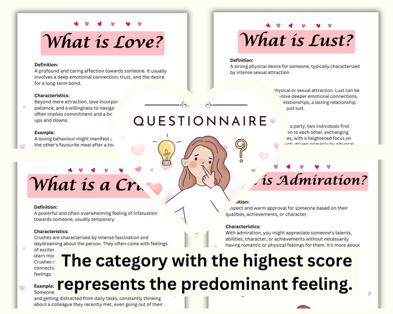 Love Feelings, Relationship Questionnaire, Counselling Resources ...