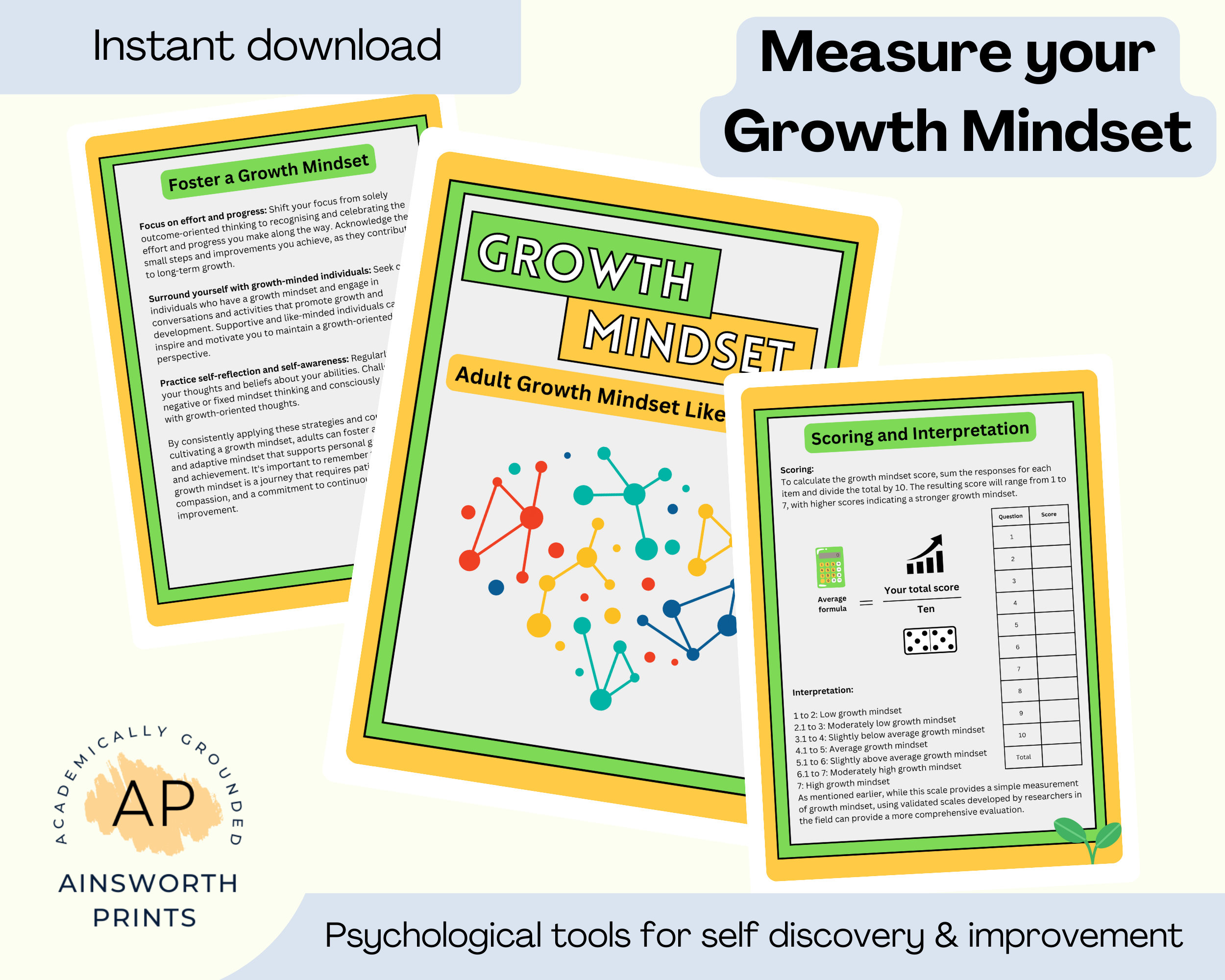 Growth Mindset Questionnaire, Growth Mindset Worksheet, Challenge ...
