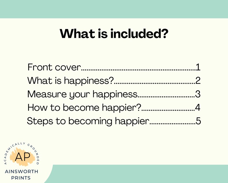 Happiness Scale Worksheet, Happiness Journal, Well Being Tracker ...