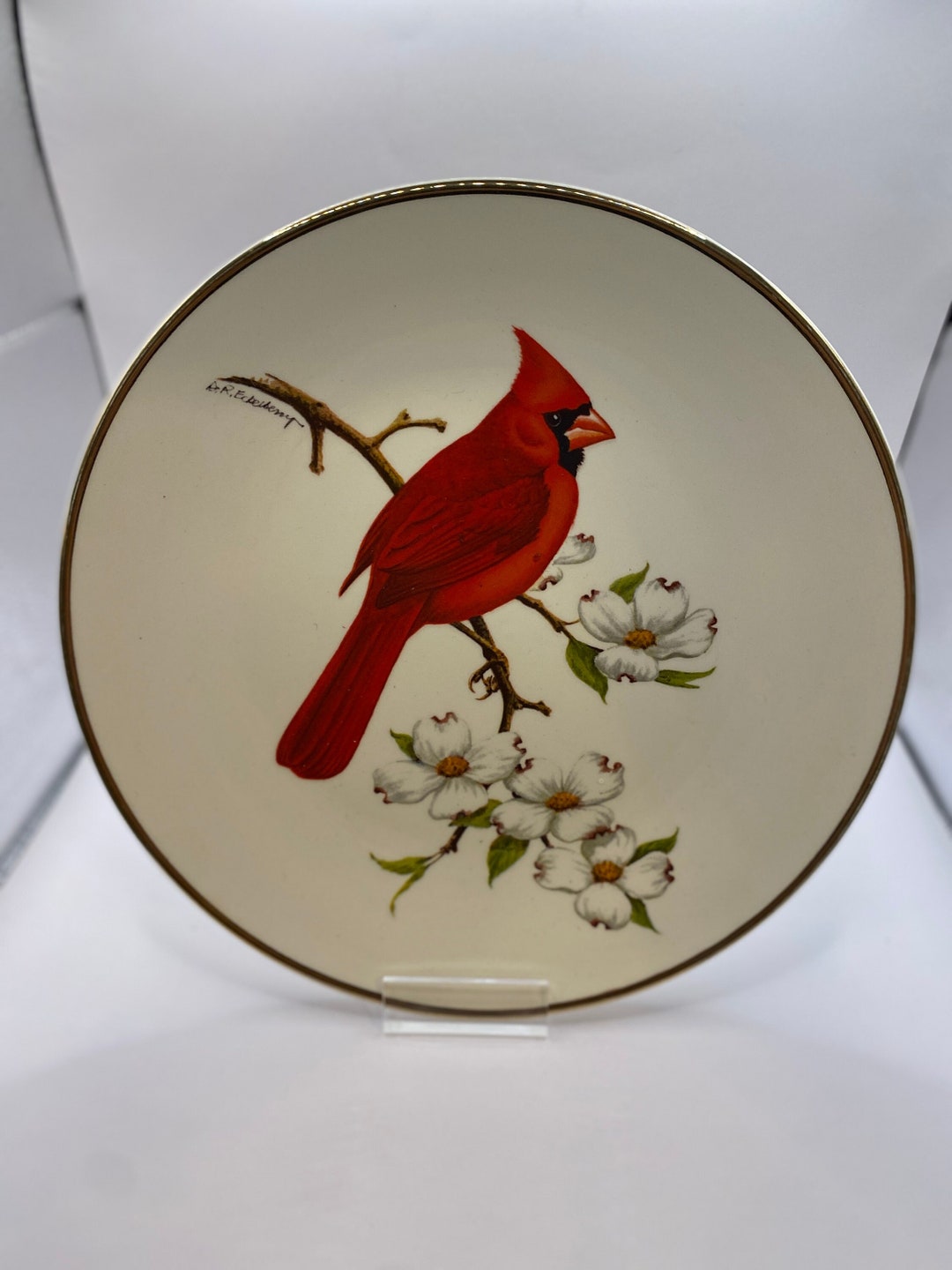 1974 Vintage Avon Cardinal Plate by Don Eckelberry - Etsy
