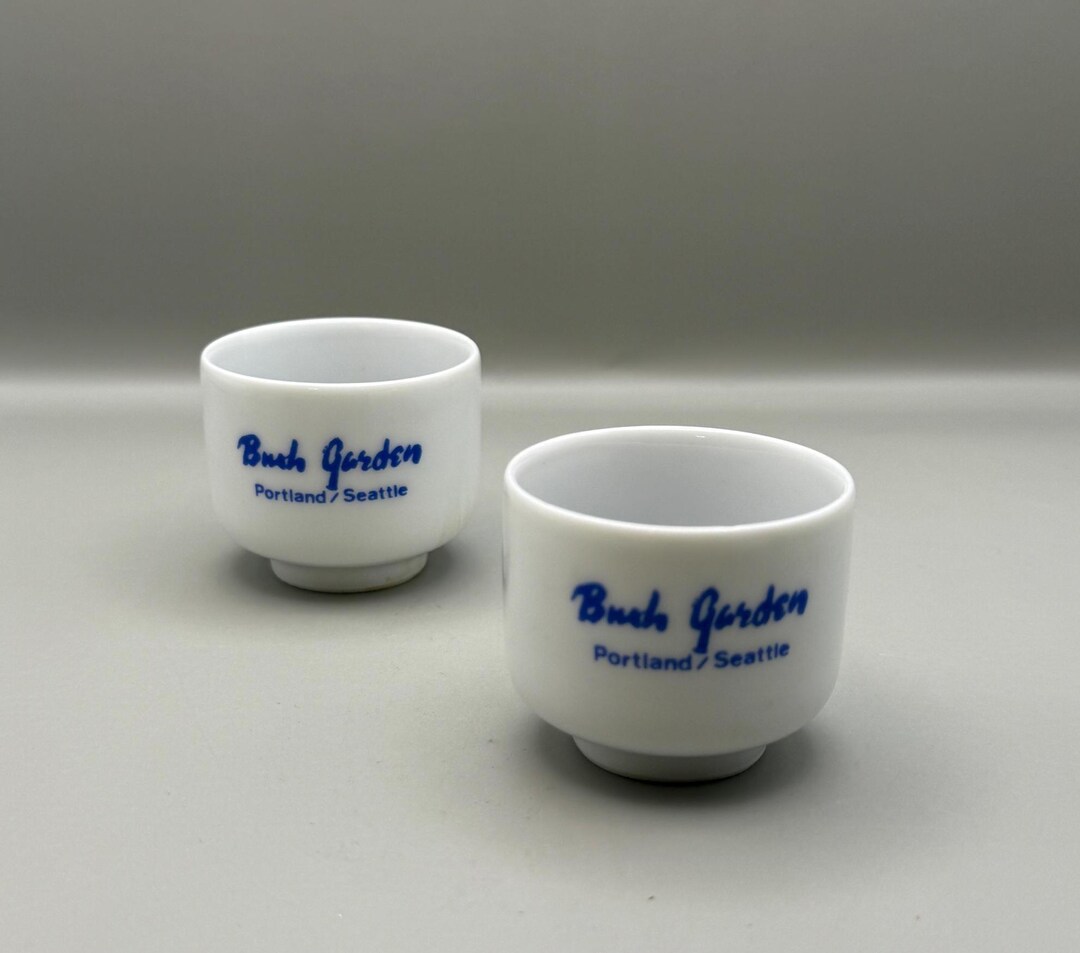 Pair Vintage Bush Garden Sake Cups | Made in Japan | 1.5" Tall - Etsy