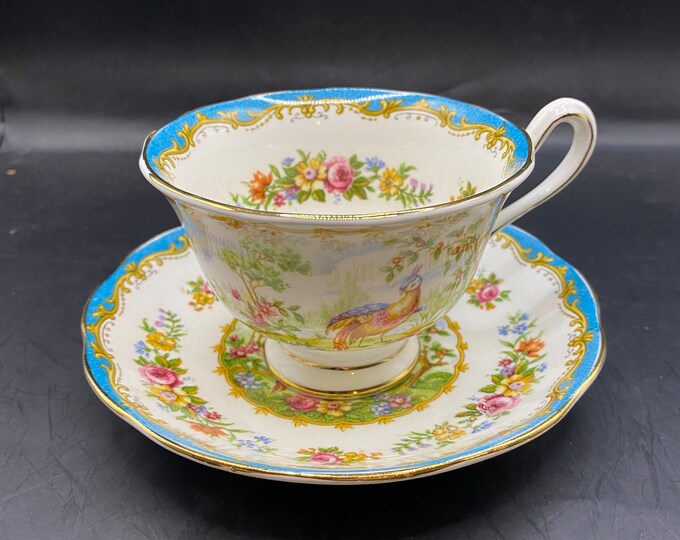 Vintage Royal Albert Blue "chelsea Bird" Tea Cup and Saucer Set - Etsy