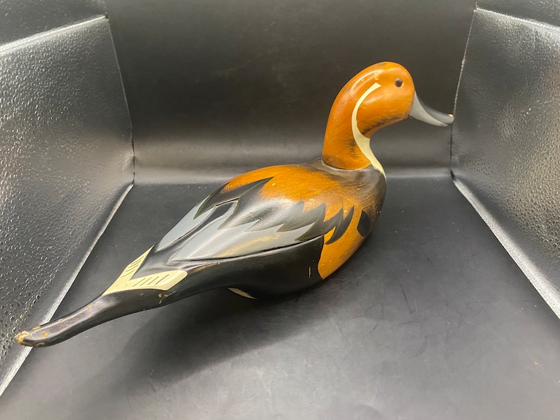 Vintage Pair of Handcrafted Wooden Ducks - 16" and 12" - Etsy