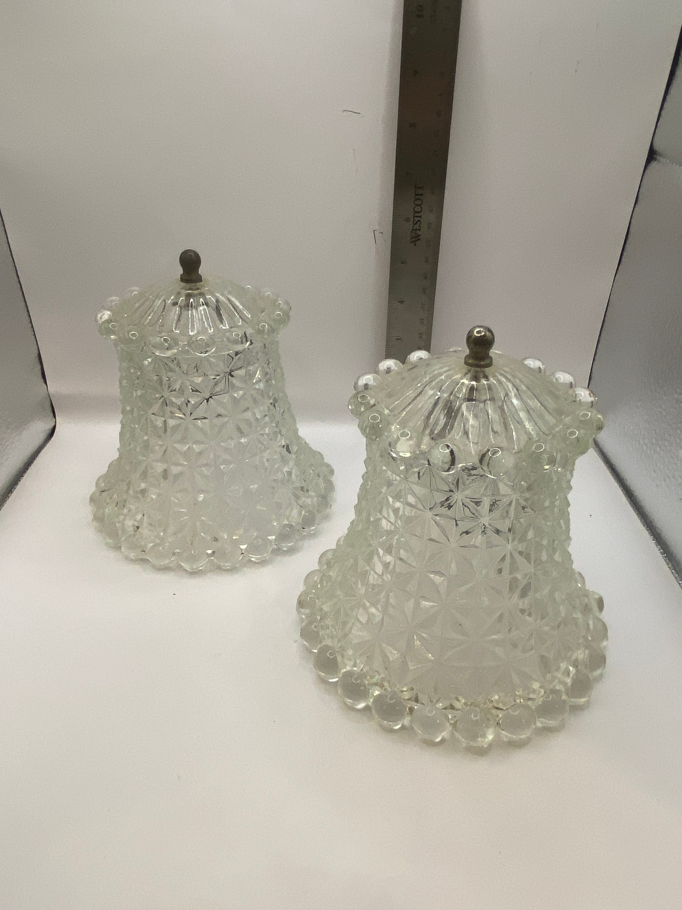 Antique Vintage Art Deco All Glass Table Lamp Shade - Candlewick ...