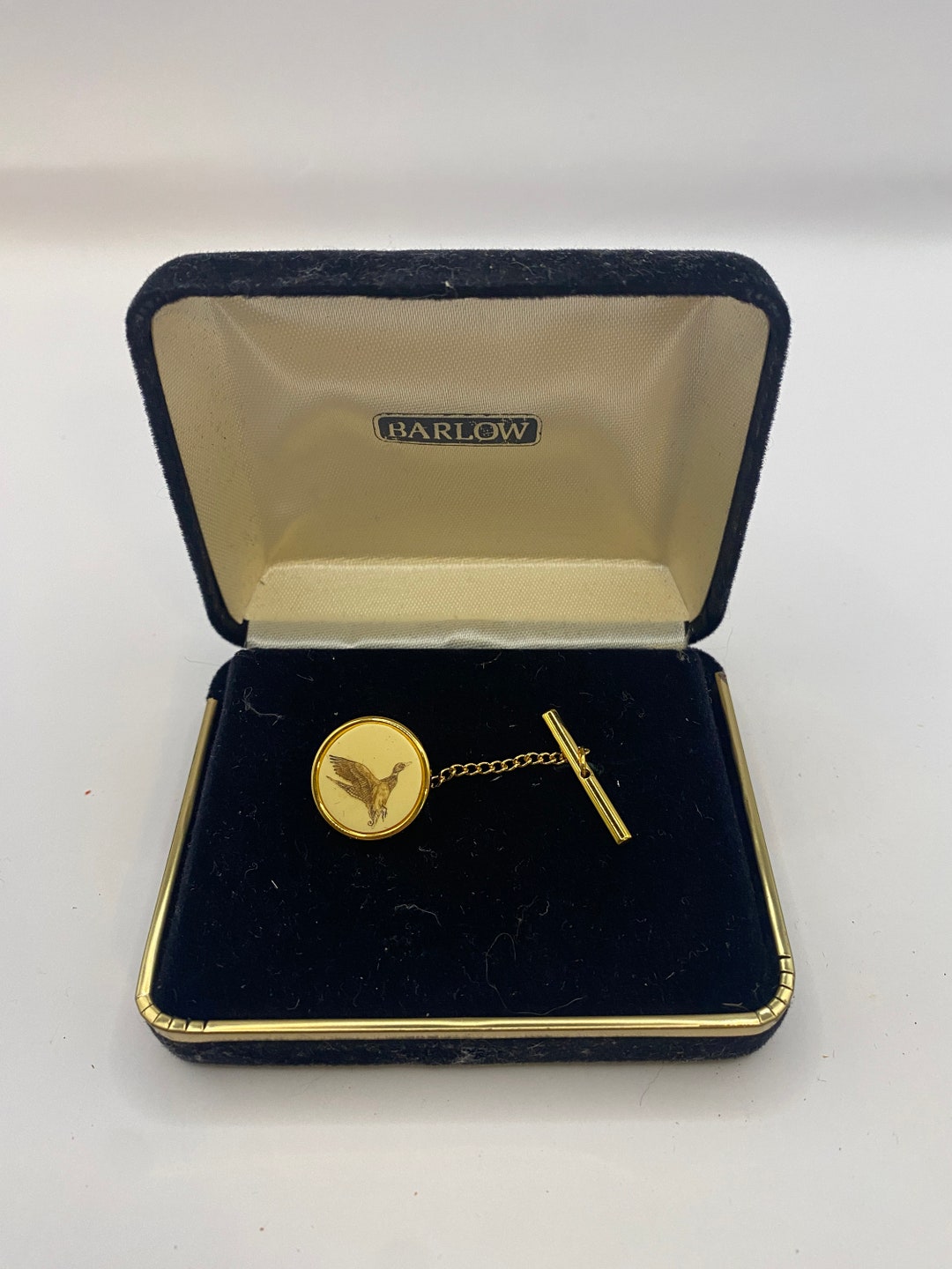 Vintage Loon Barlow Tie Tack Pin With Gold Trim - Etsy