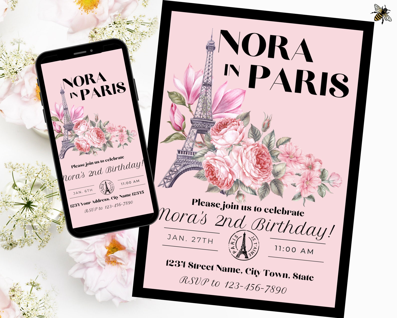 Paris Birthday Party Invitations! Inspired by the Emily in Paris ...