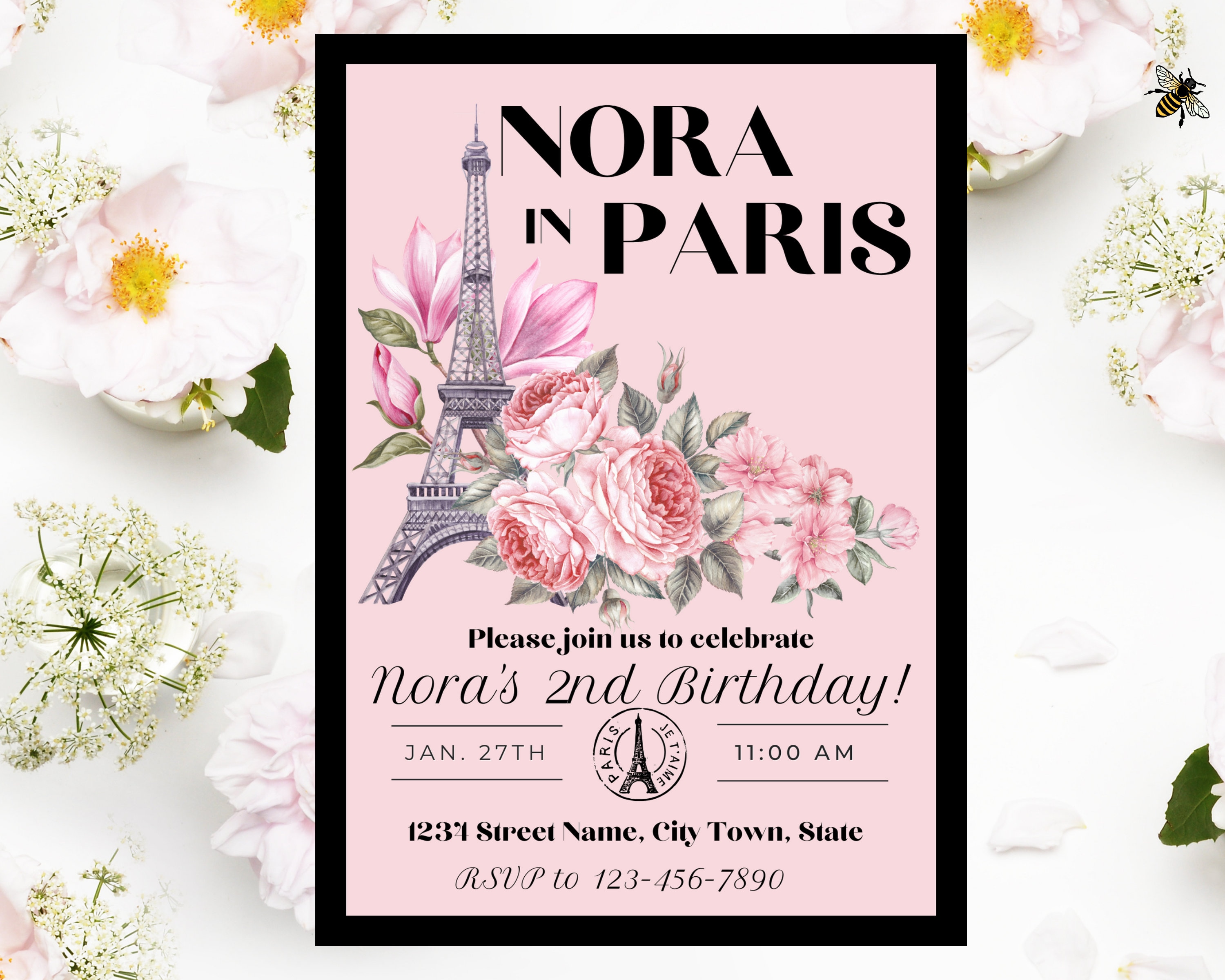 Paris Birthday Party Invitations! Inspired by the Emily in Paris ...