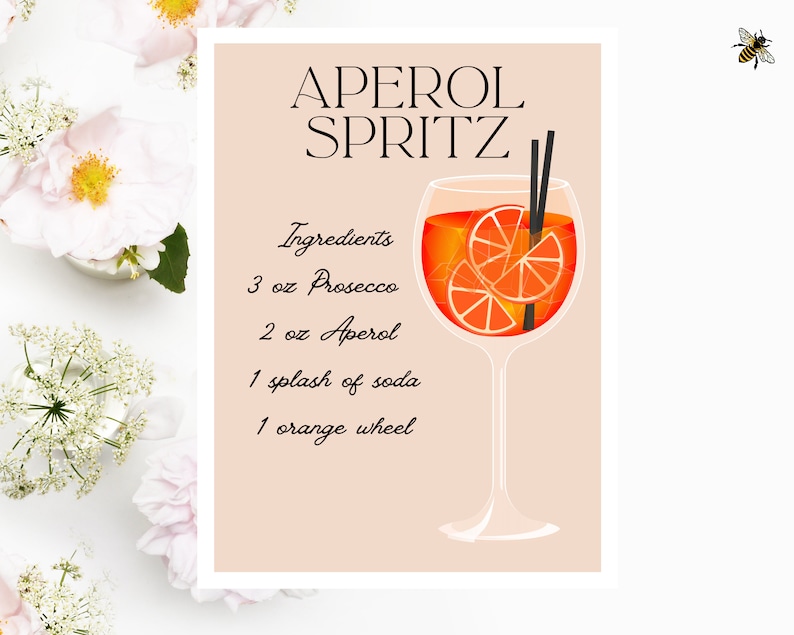 Aperol Spritz Bar Signs - Perfect for a Bridal Shower, Couples Shower ...