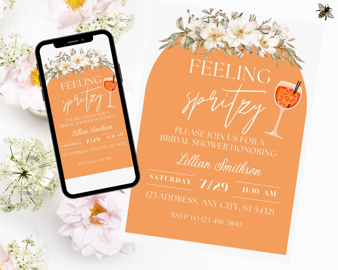 Feeling Spritzy Aperol Spritz Invites Perfect for a Birdal Shower or ...
