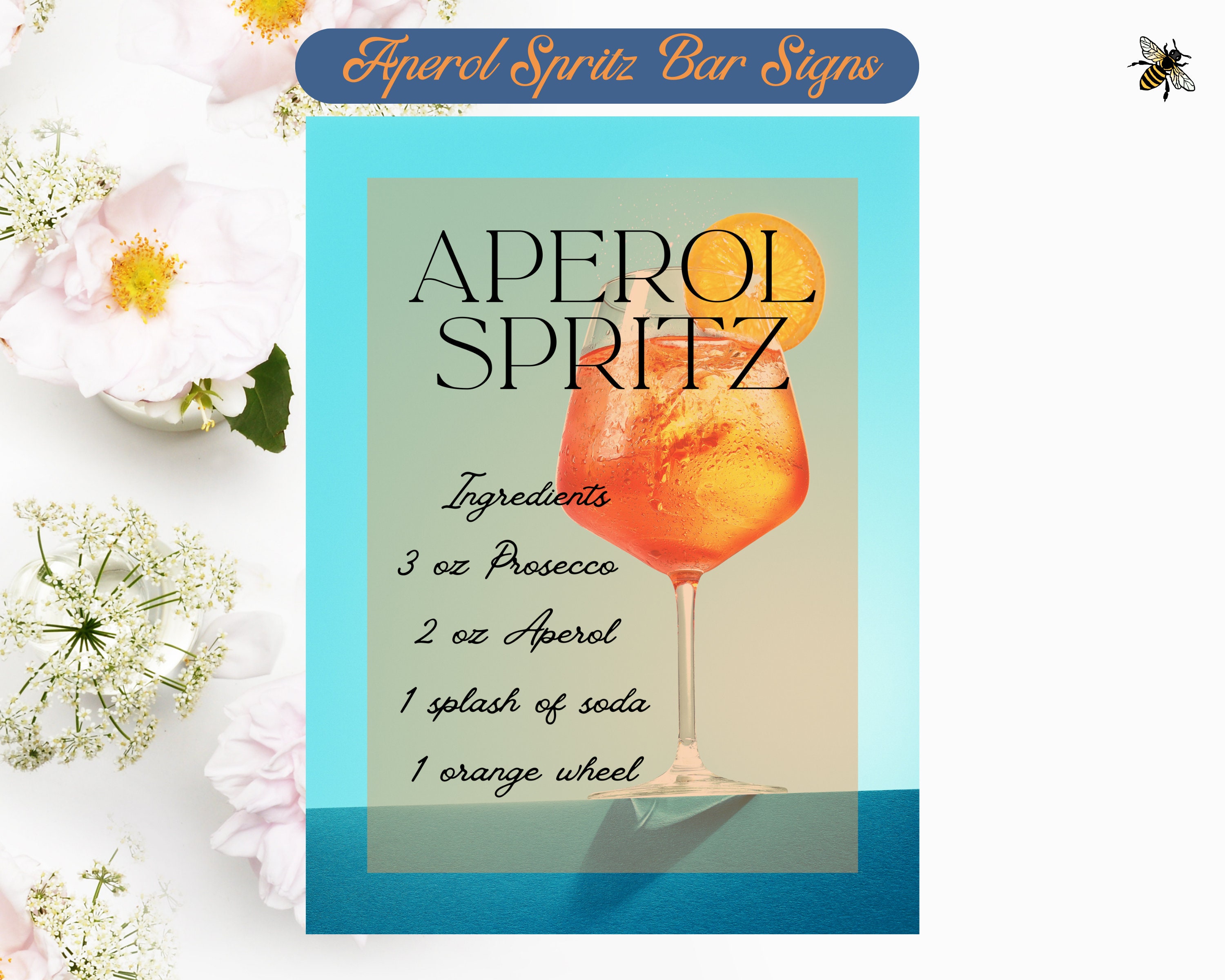 Aperol Spritz Bar Signs for Any Occassion Wedding, Bridal Shower ...