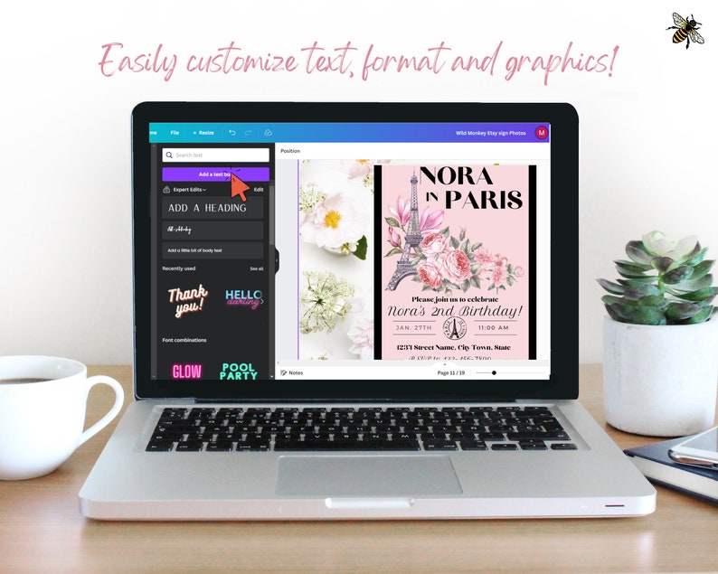 Paris Birthday Party Invitations! Inspired by the Emily in Paris ...