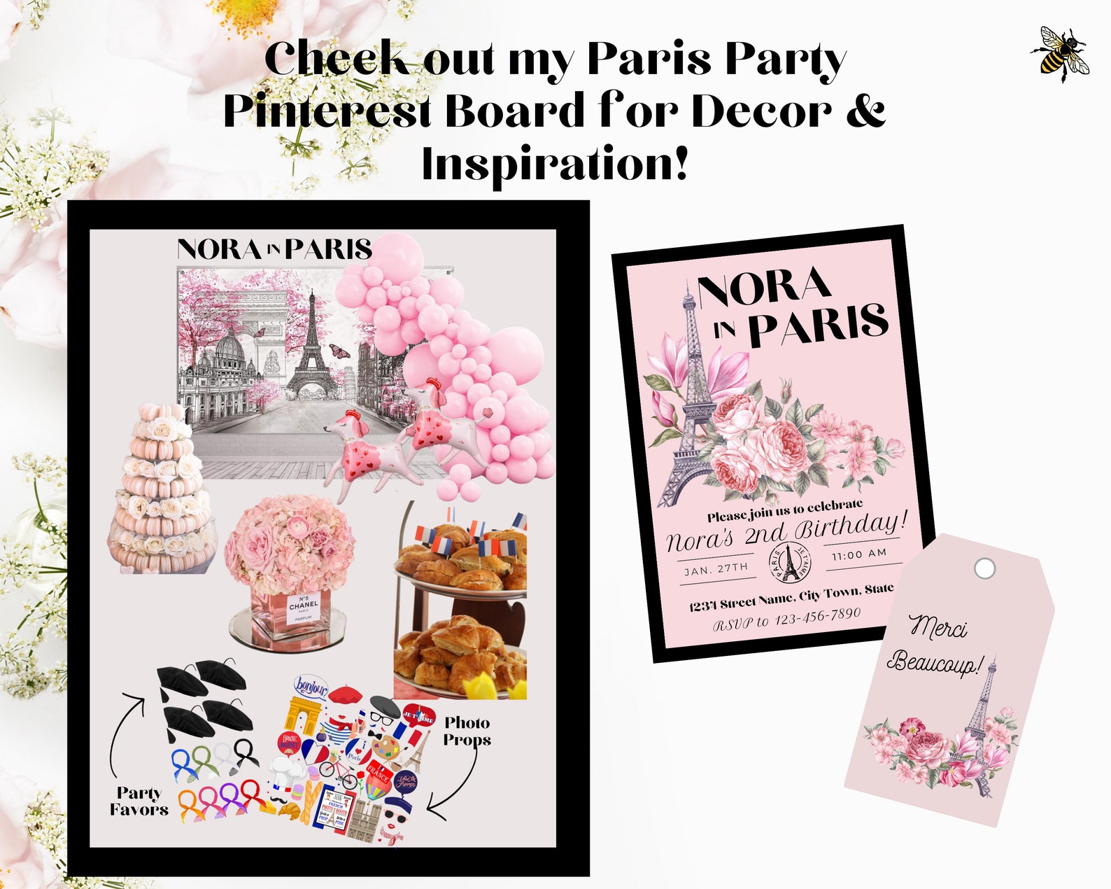 Paris Birthday Party Invitations! Inspired by the Emily in Paris ...