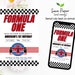 FORMULA ONE 1st Birthday Party, Race Car Theme Invitations, F1, Formual ...
