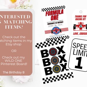 FORMULA ONE - 1st Birthday Party, Race Car Theme Invitations, F1 ...