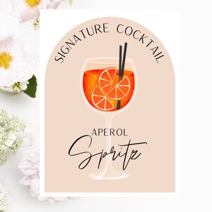 Aperol Spritz Bar Signs - Perfect for a Bridal Shower, Couples Shower ...