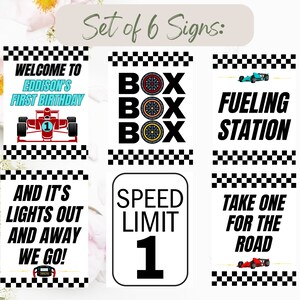 FORMULA ONE! Boy's 1st Birthday Party Signs/decor. F1, Race Cars, Speed ...