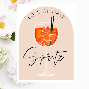Aperol Spritz Bar Signs - Perfect for a Bridal Shower, Couples Shower ...