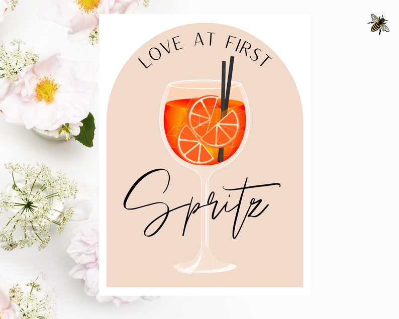 Aperol Spritz Bar Signs - Perfect for a Bridal Shower, Couples Shower ...
