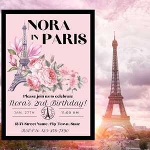 Paris Birthday Party Invitations! Inspired by the Emily in Paris ...