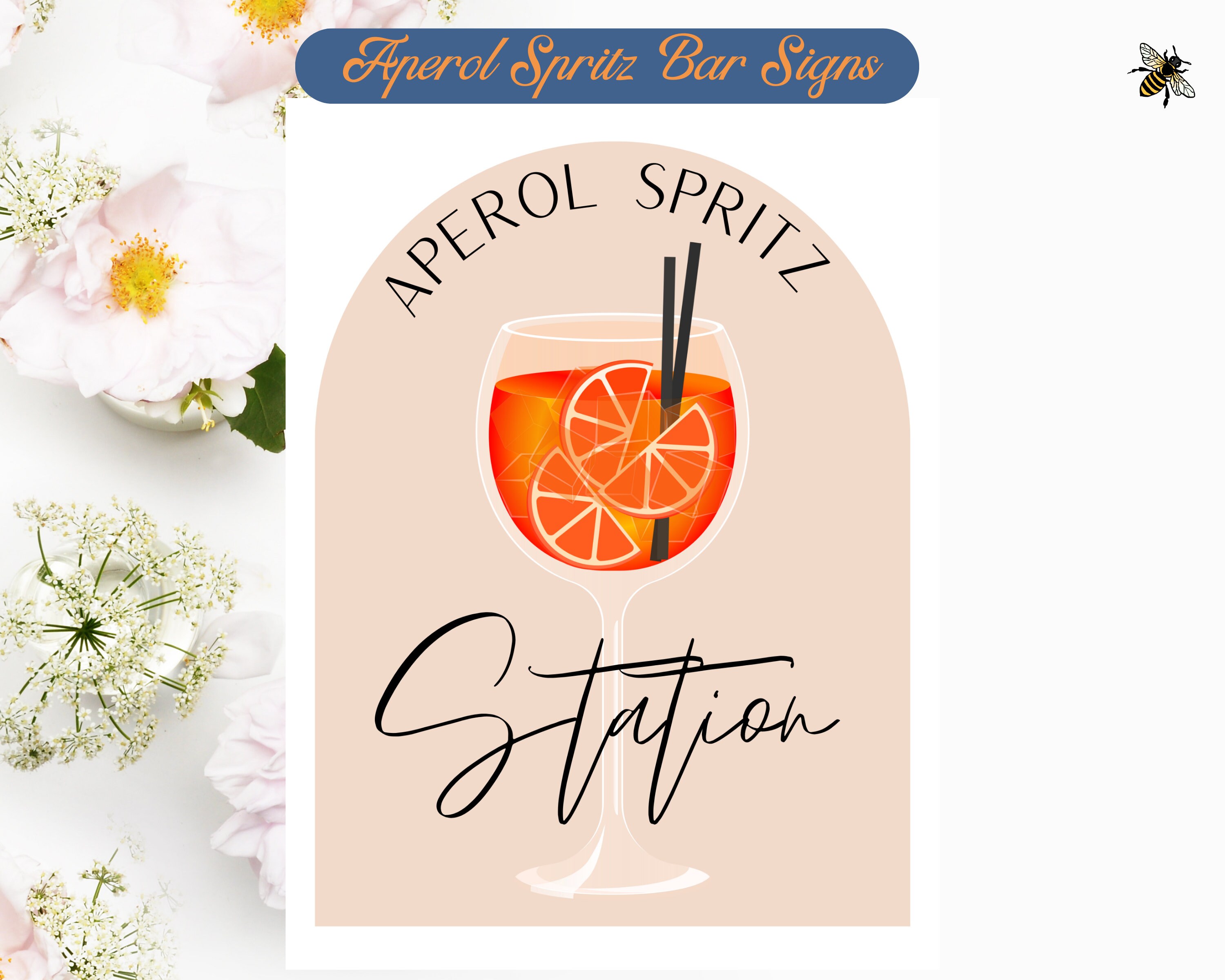 Aperol Spritz Bar Signs - Perfect for a Bridal Shower, Couples Shower ...