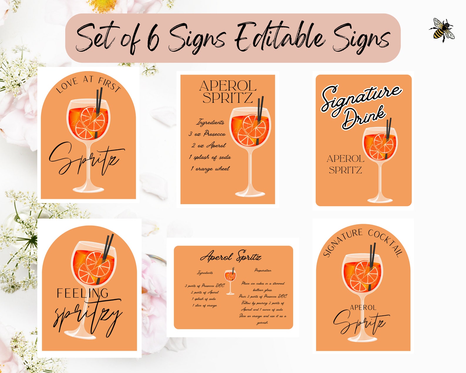Feeling Spritzy! Aperol Spritz Bar Signs - Perfect for Any Bridal ...