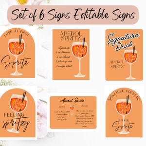 Feeling Spritzy! Aperol Spritz Bar Signs - Perfect for Any Bridal ...