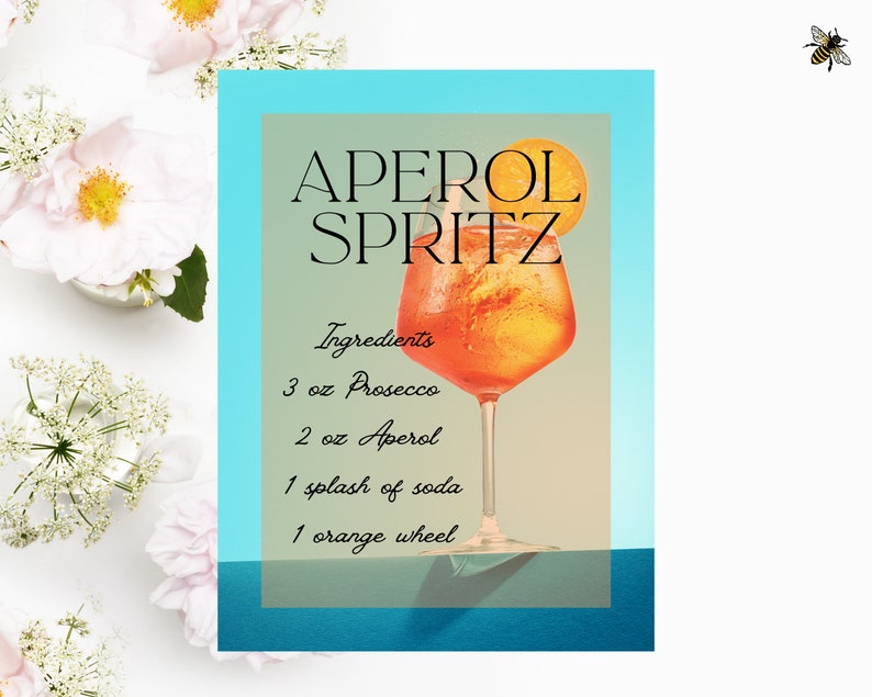Aperol Spritz Bar Signs for Any Occassion! Wedding, Bridal Shower ...