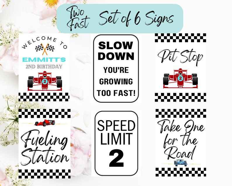 TWO FAST Party Signs! Add an Extra Touch of Custom to Your Party With ...