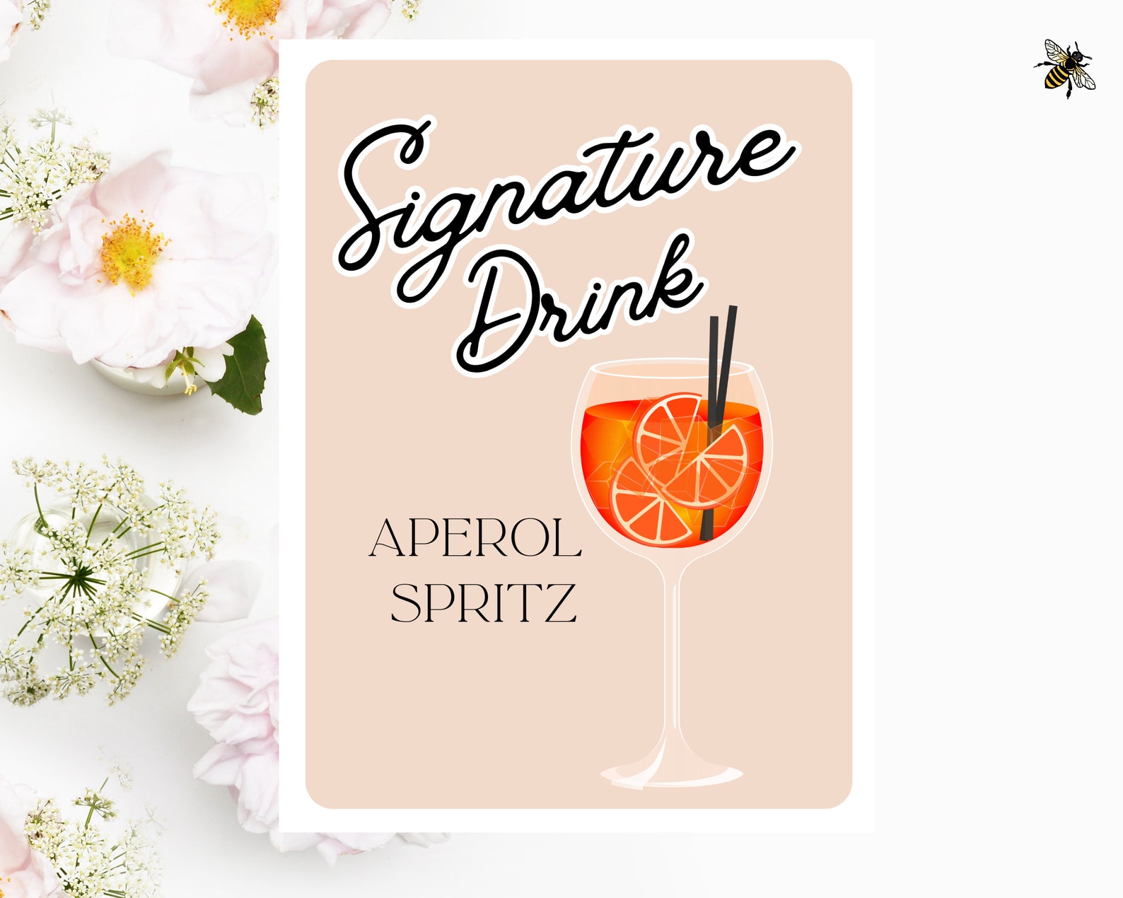 Aperol Spritz Bar Signs - Perfect for a Bridal Shower, Couples Shower ...