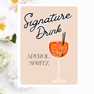 Aperol Spritz Bar Signs - Perfect for a Bridal Shower, Couples Shower ...