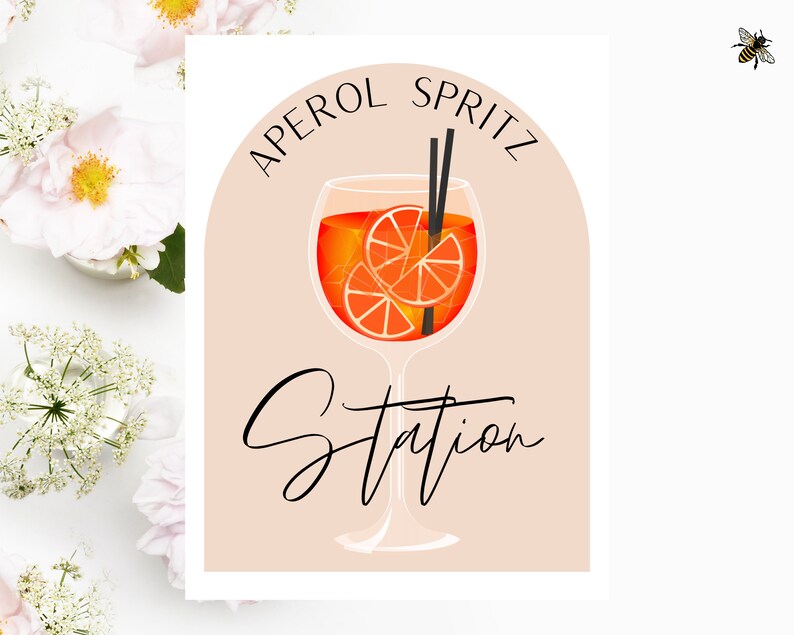 Aperol Spritz Bar Signs - Perfect for a Bridal Shower, Couples Shower ...
