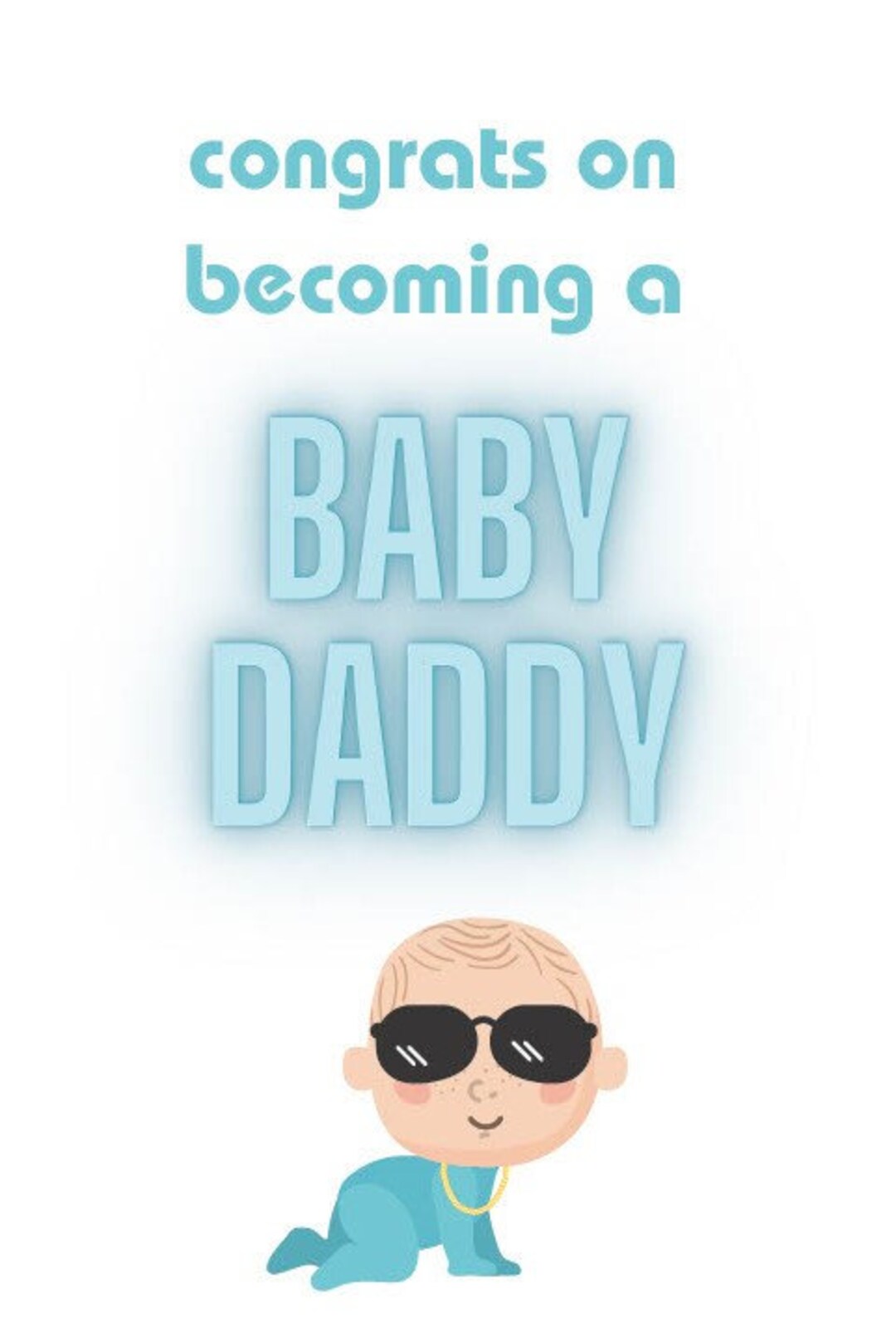 Printable Congrats on Becoming a Baby Daddy Card - Etsy