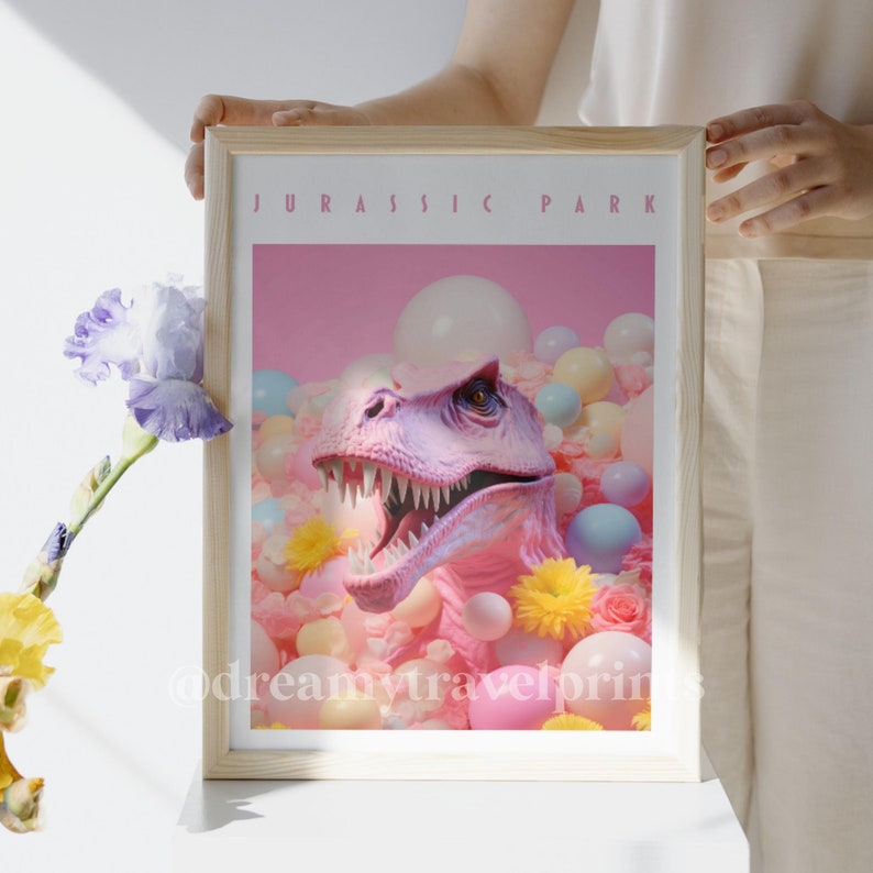 Jurassic World Home Decor Poster Set Velociraptor Art Print ...