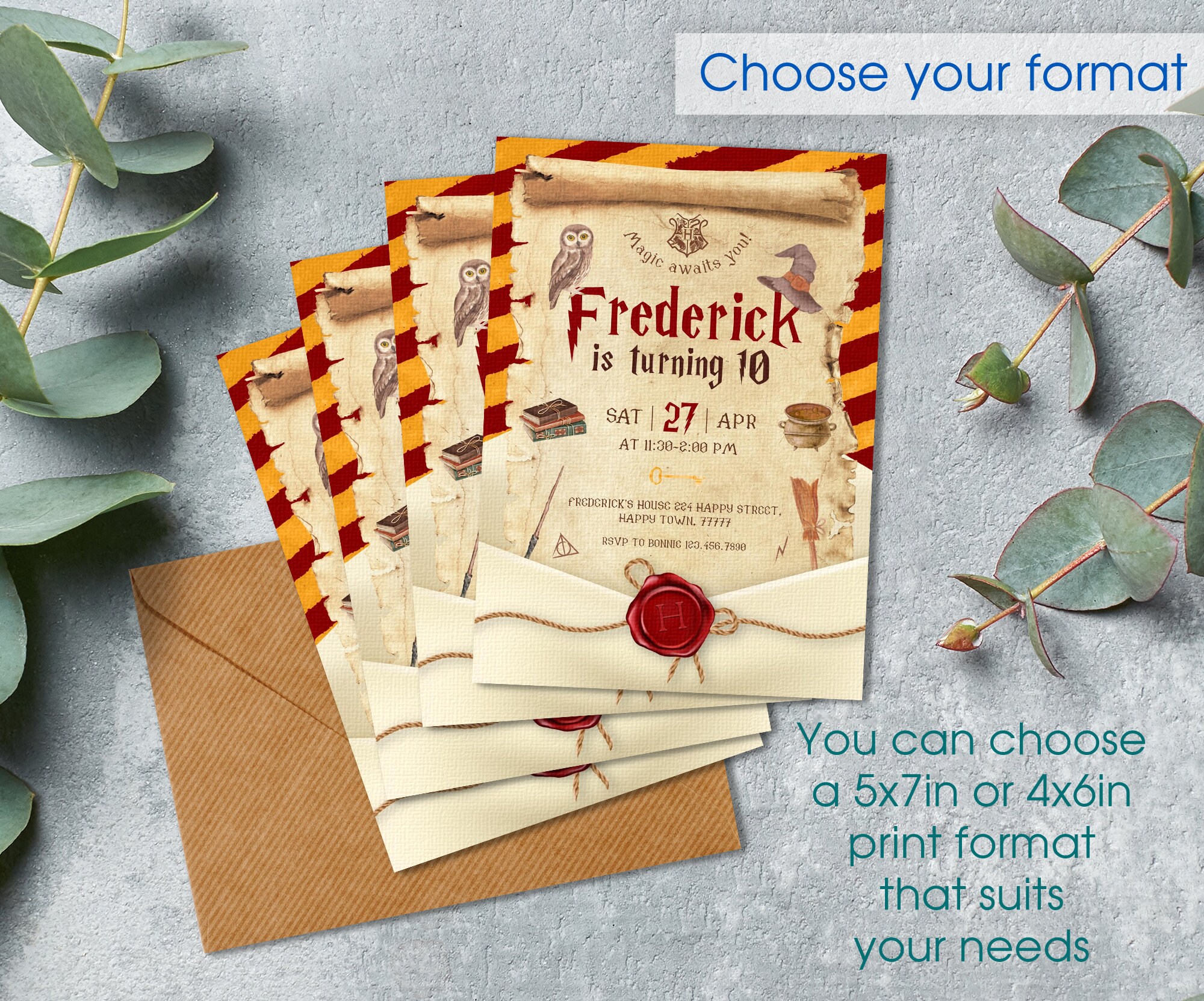 Wizard Birthday Invitation, Printable Wizard Party Invite, Witches ...