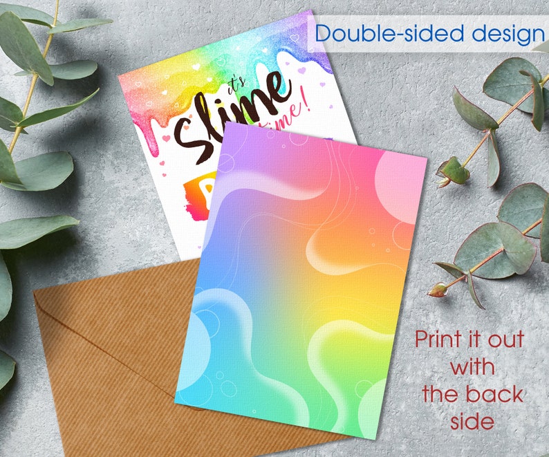 Slime Party Birthday Invitation Printale Slime Invite - Etsy